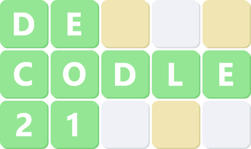 decodle21 - 21 Numbers | 21 Moves | daily new puzzles